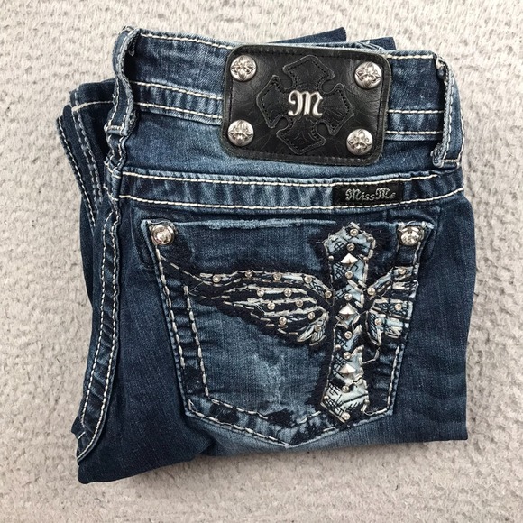 Miss Me | Jeans | Miss Me Easy Boot Jeans Womens 3 3x30 Embellished ...